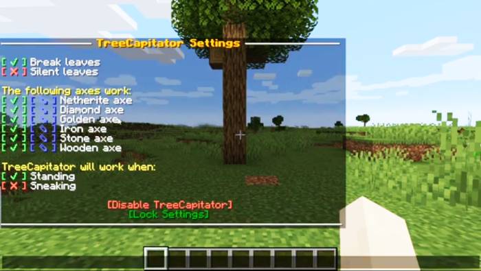 TreeCapitator DataPack 1.20.6 / 1.19.4 / Cut Trees in One Hit